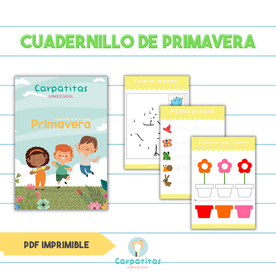 Cuadernillo de Primavera Para Niños | salduu.com
