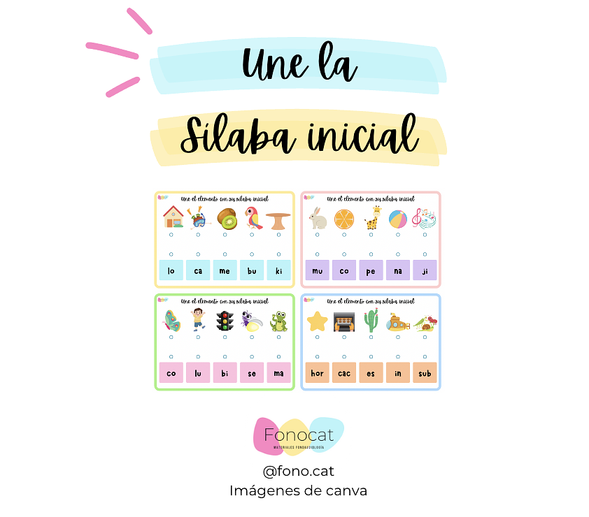 Une la Sílaba (Inicial y Final) | salduu.com