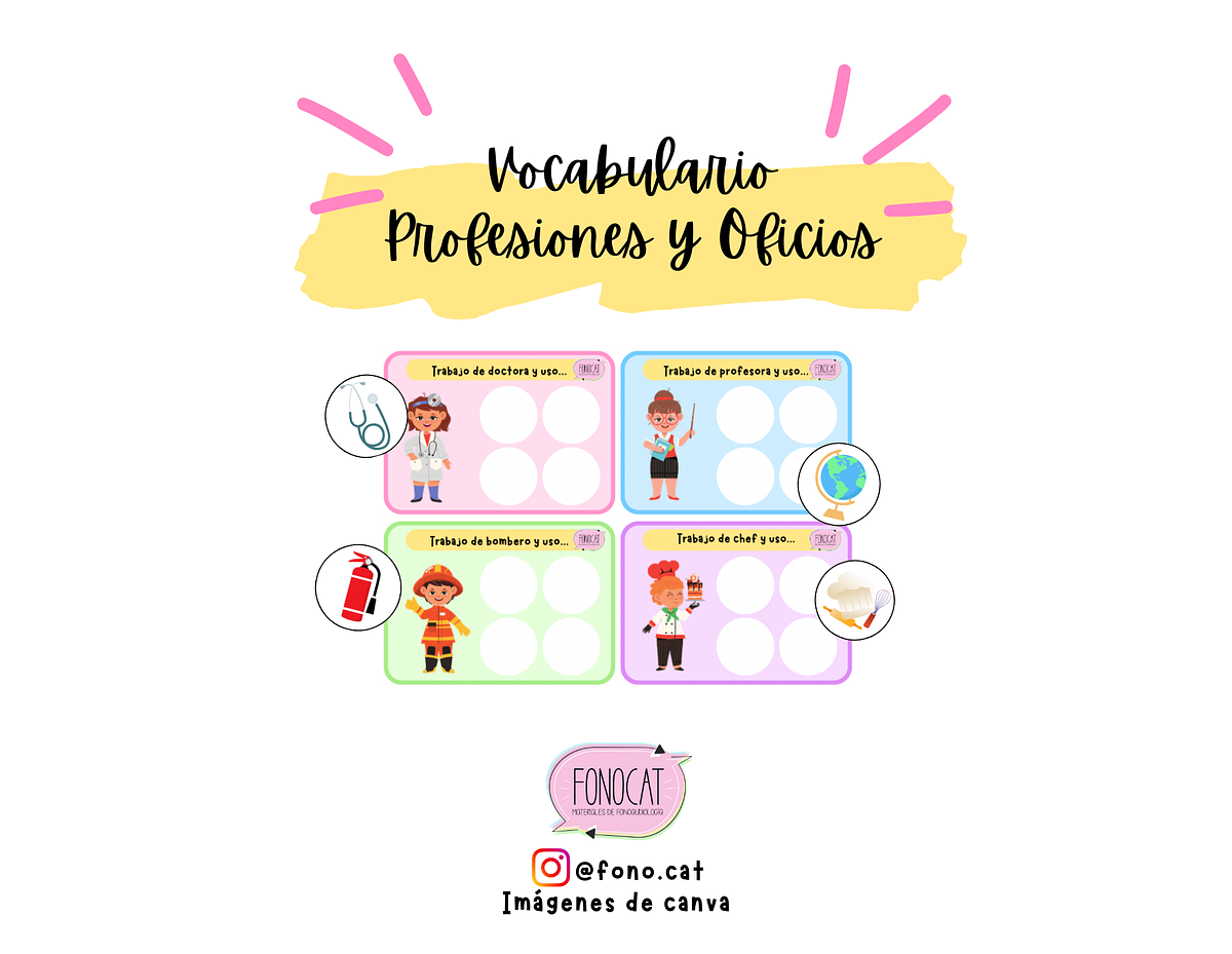 Vocabulario de Profesiones y Oficios | salduu.com