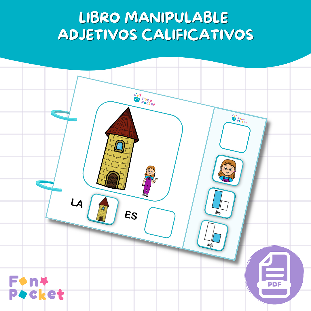 Libro manipulable adjetivos calificativos | salduu.com