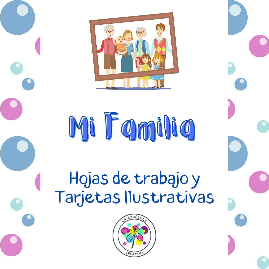 Spanish Family Members Worksheets Flash Cards Familia Hojas Tarjetas NO ...