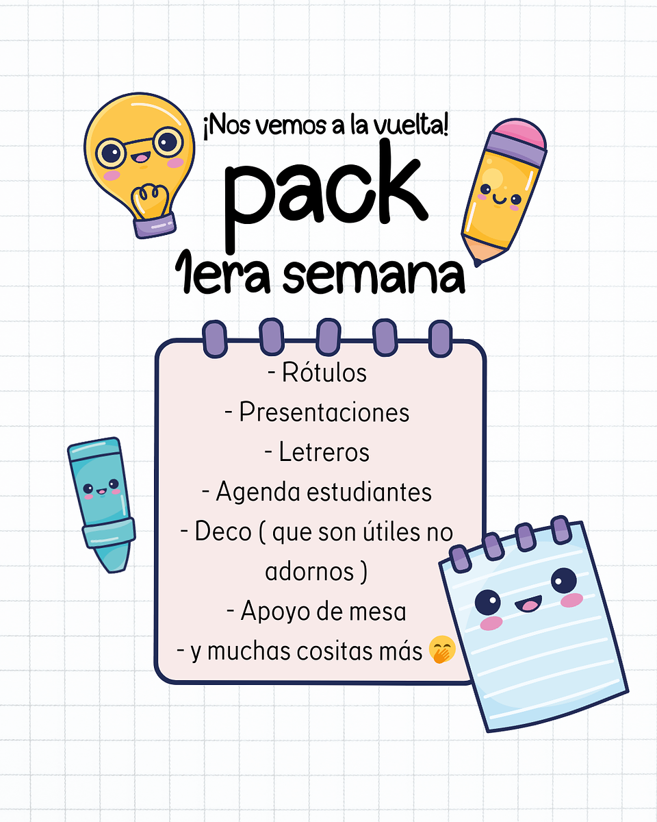 Todo para tu primera semana de Clases! | salduu.com