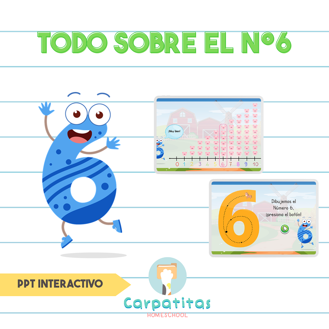 El Número 6 Para Niños | salduu.com