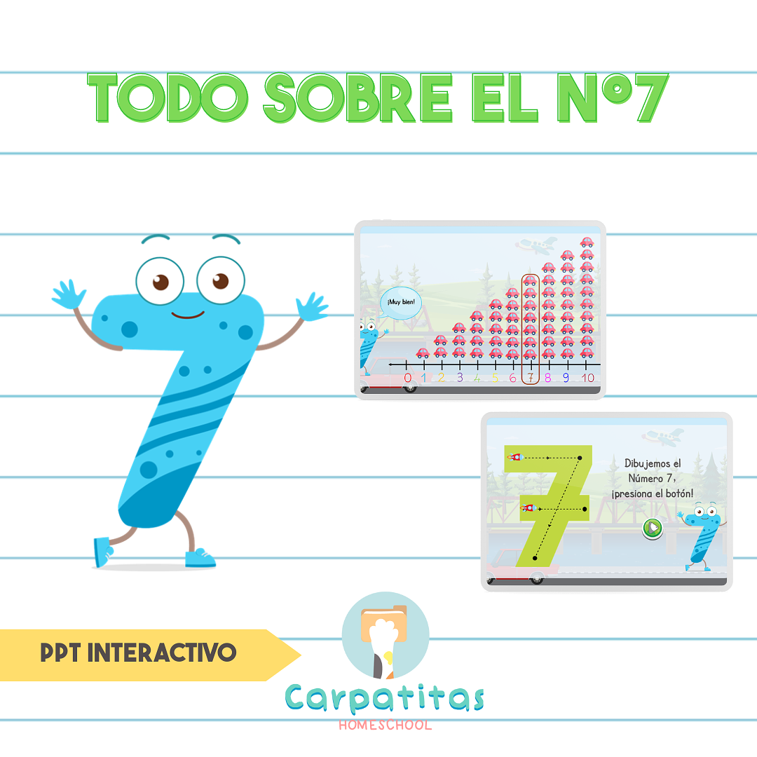 El Número 7 Para Niños | salduu.com