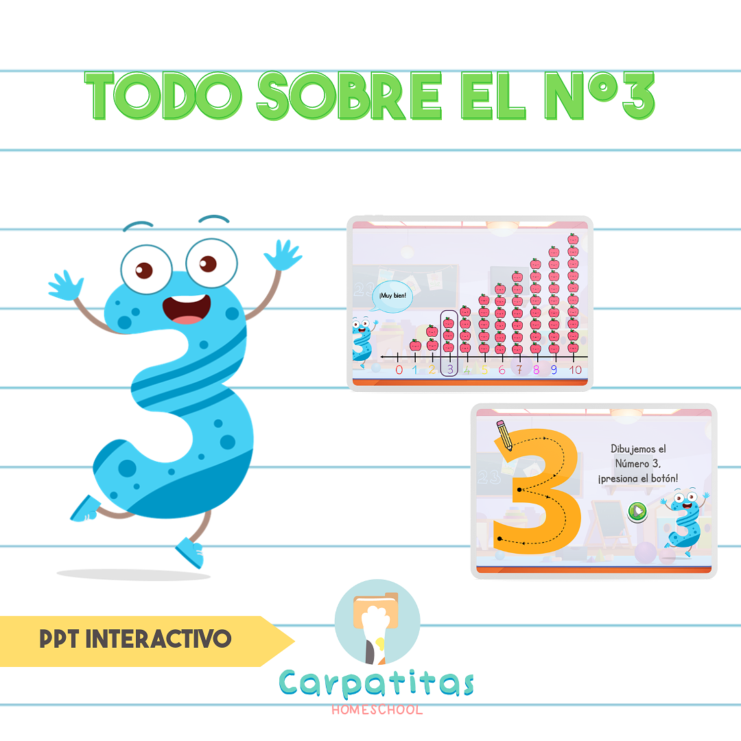 El Número 3 Para Niños | salduu.com