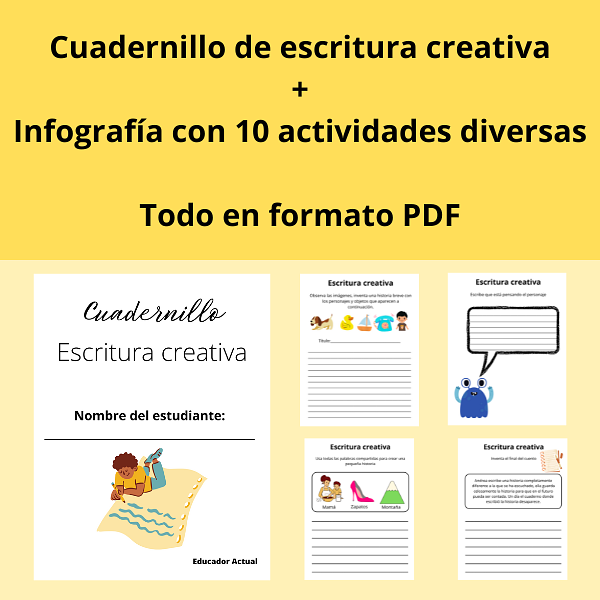 Cuadernillo: Escritura creativa + Infografía con 10 actividades Formato ...