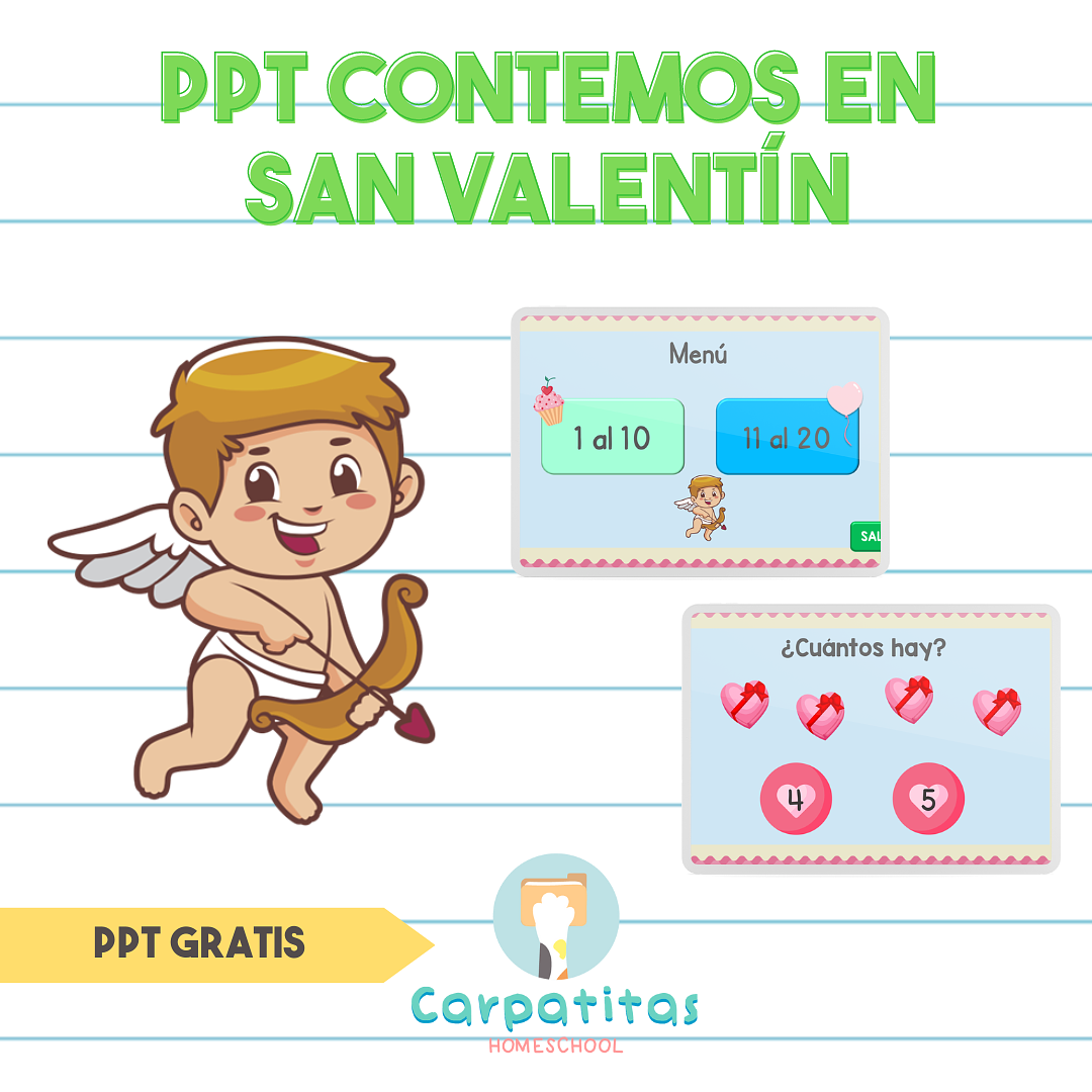 PPT Gratis Contemos en San Valentín | Juego para contar | salduu.com