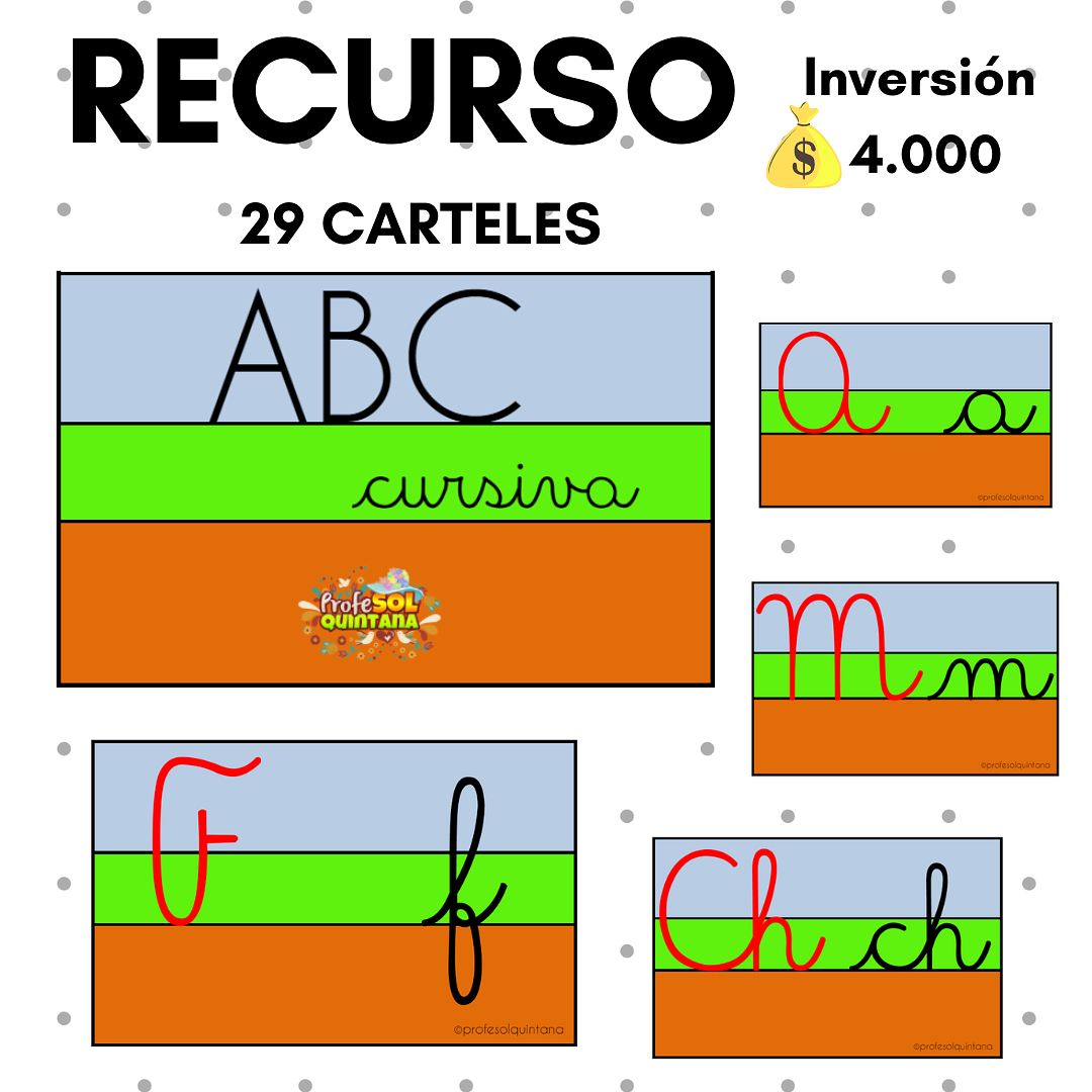 CARTELES ABC EN CURSIVA | salduu.com