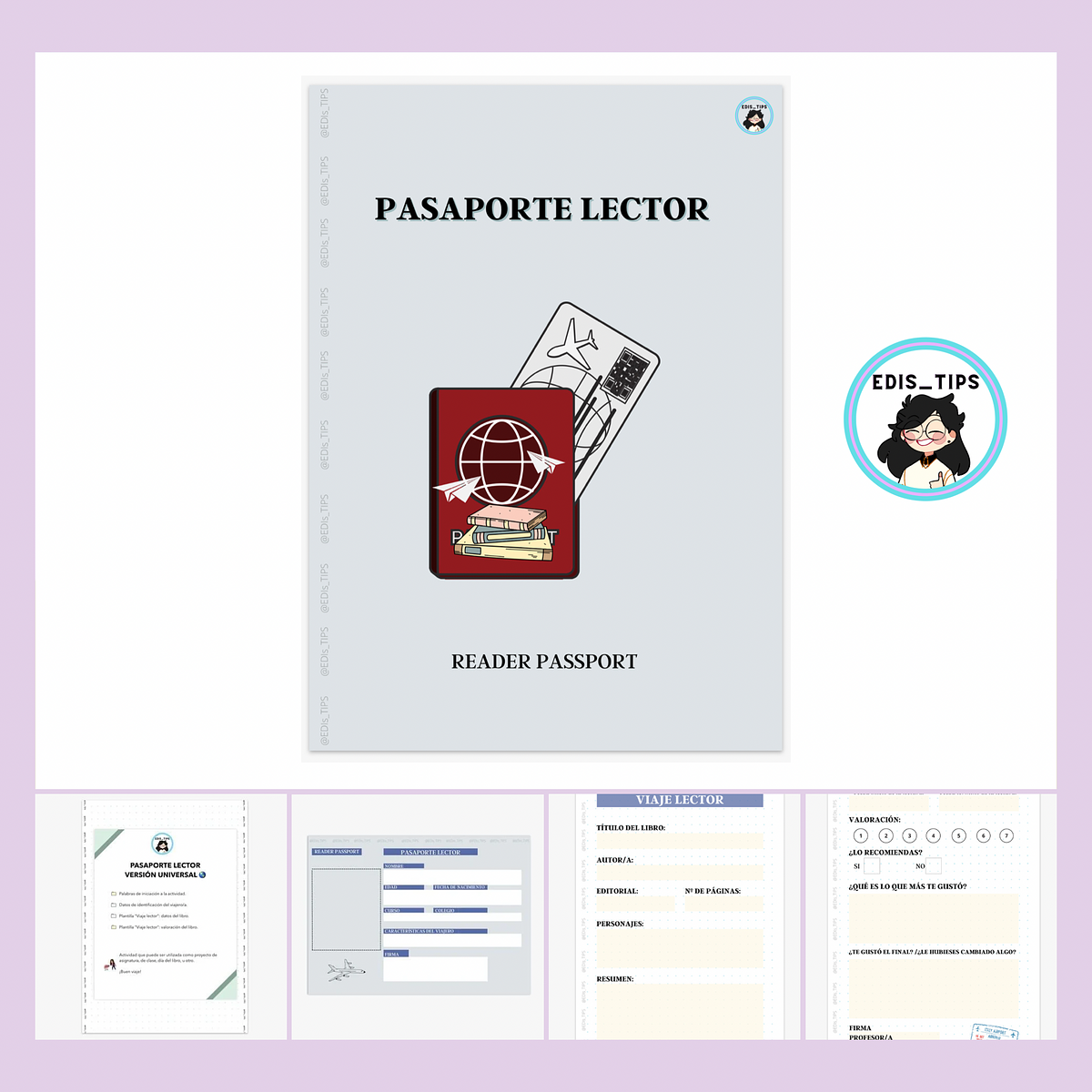 PASAPORTE LECTOR - VERSIÓN UNIVERSAL | salduu.com