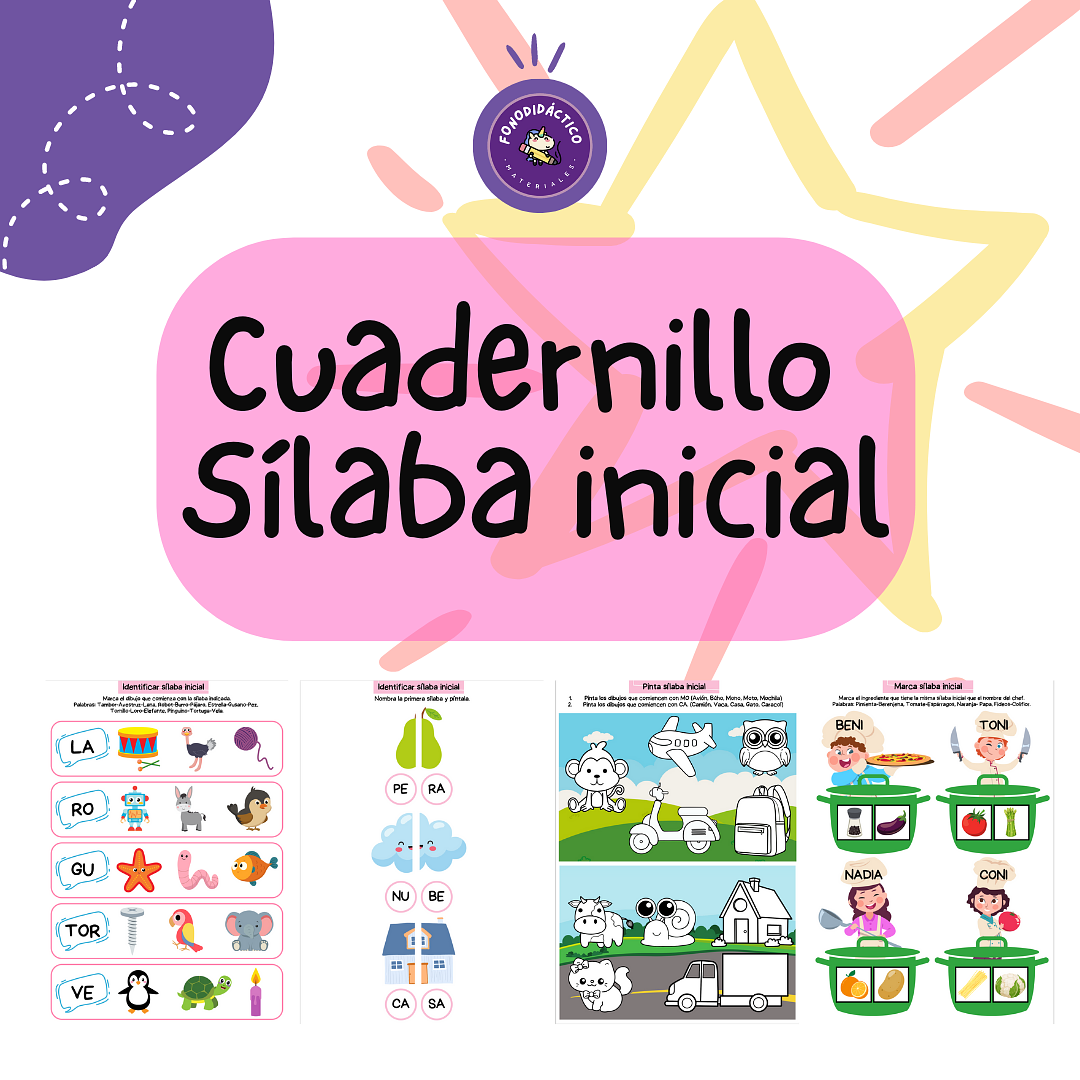Cuadernillo Sílaba inicial | salduu.com