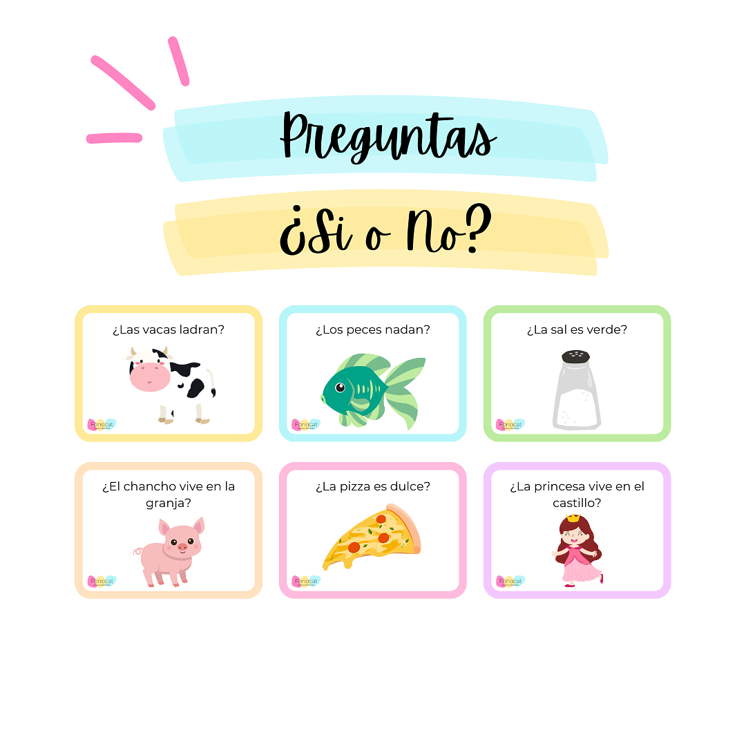 Tarjetas de preguntas ¿Si o no? | salduu.com