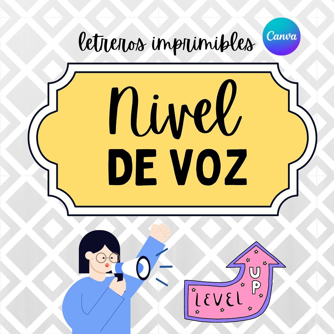 Letreros niveles de voz | salduu.com