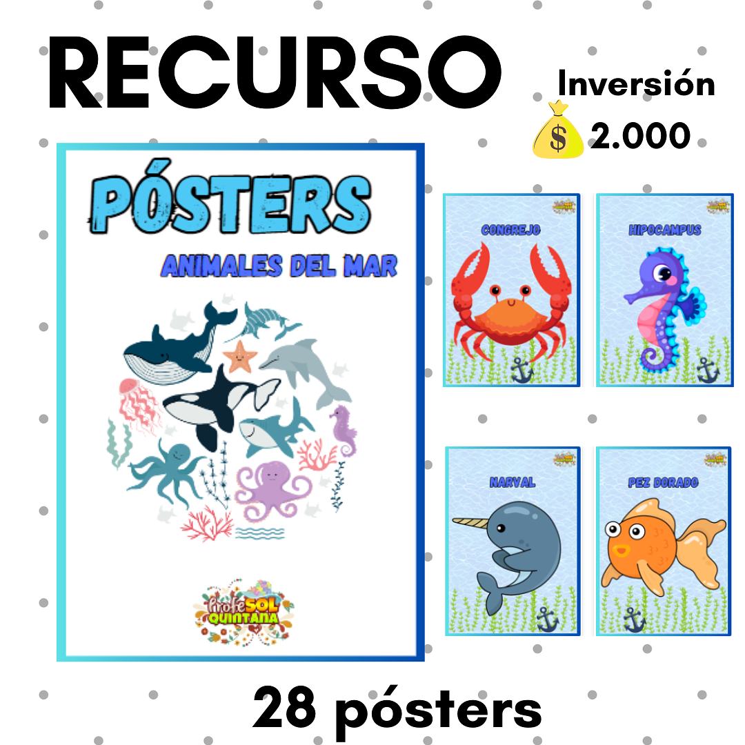 PÓSTERS ANIMALES DEL MAR | salduu.com