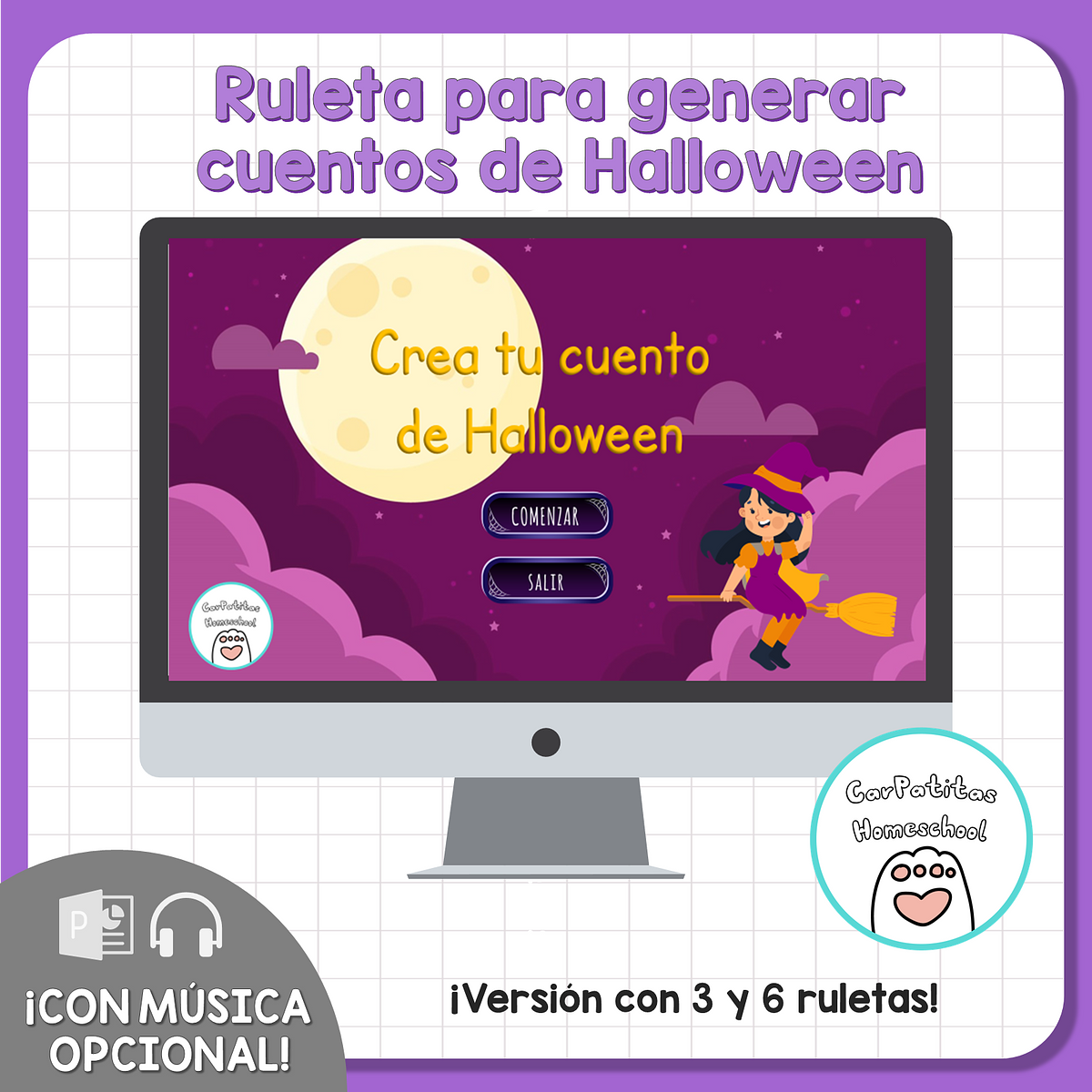 Crea tu Cuento de Halloween Para Niños | Ruleta Interactiva | salduu.com