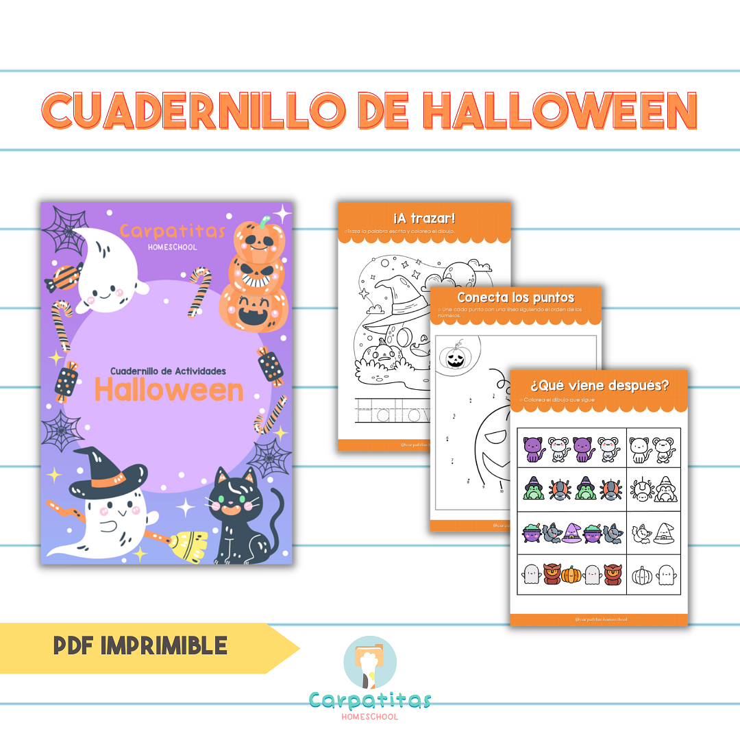 Cuadernillo de Halloween Para Niños | Noche de Brujas | salduu.com