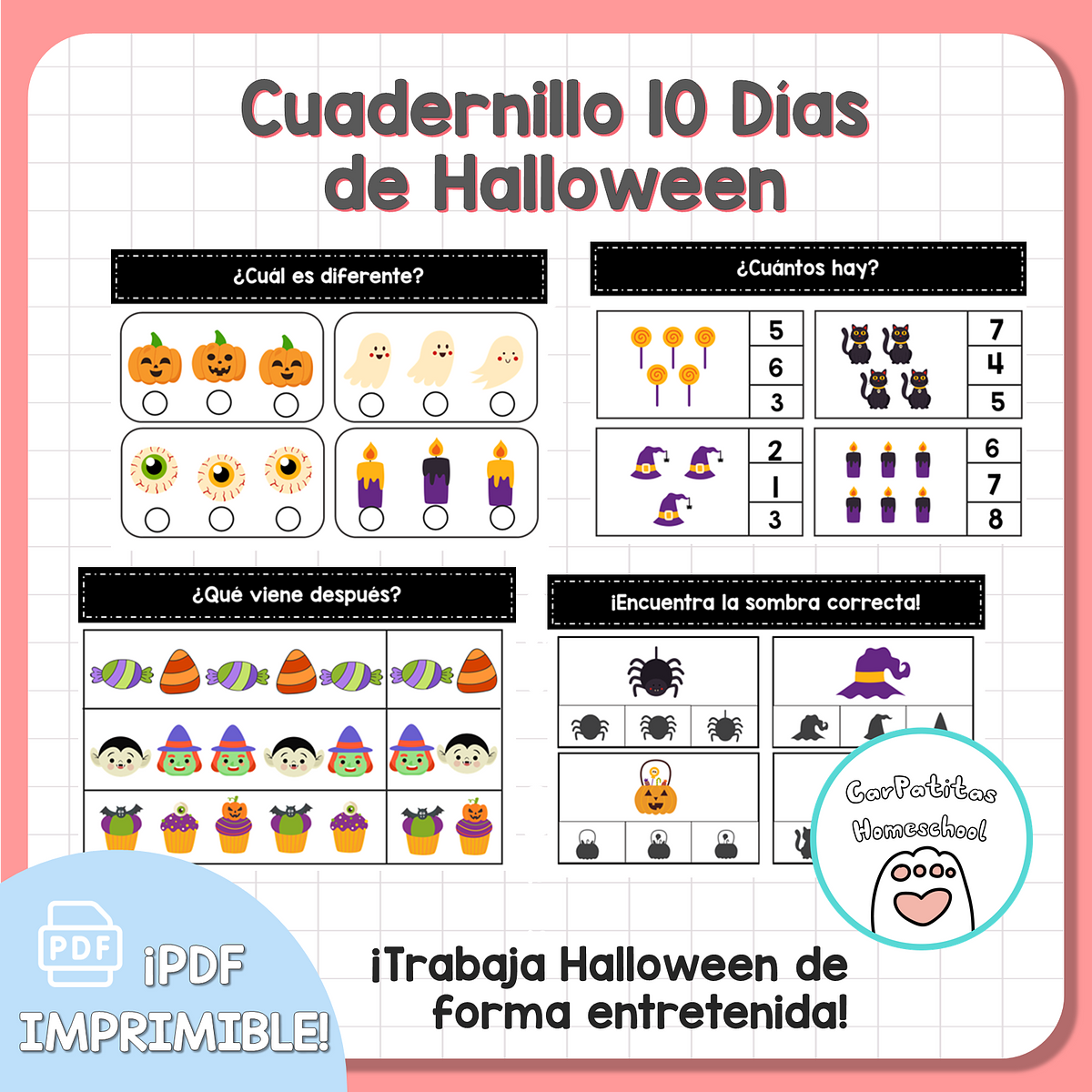 Cuadernillo 10 Días de Halloween Para Niños | salduu.com