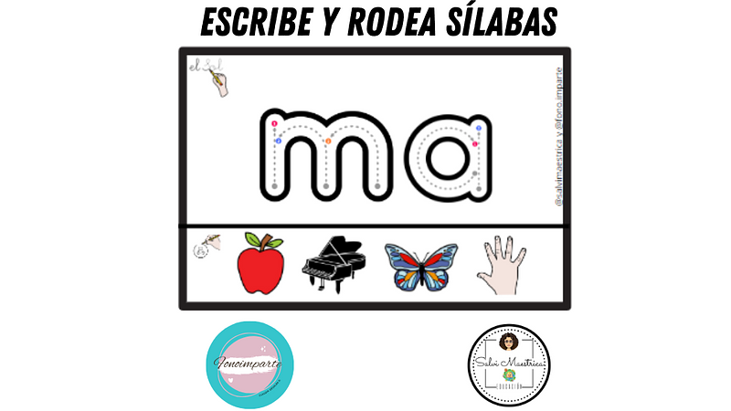 Escribe y Rodea Sílabas | salduu.com
