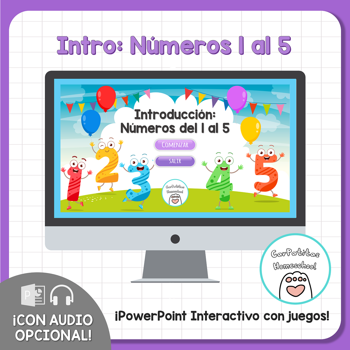 Números del 1 al 5 Para Niños | salduu.com