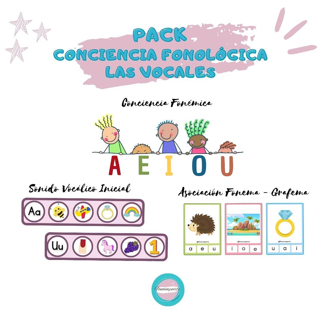 Pack Conciencia Fonológica Las Vocales | salduu.com