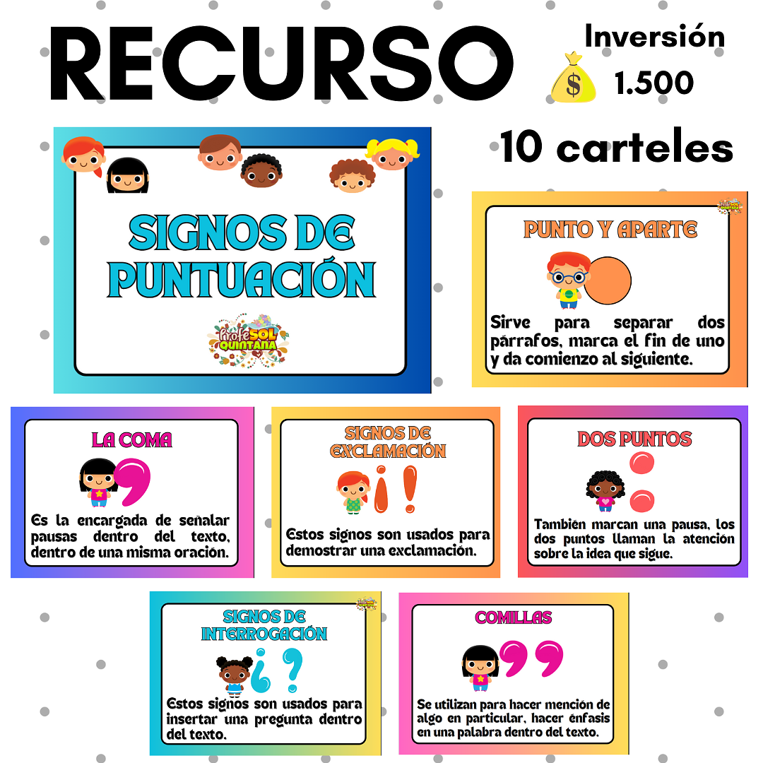 PACK SIGNOS DE PUNTUACIÓN Y USO MATÚSCULAS | salduu.com