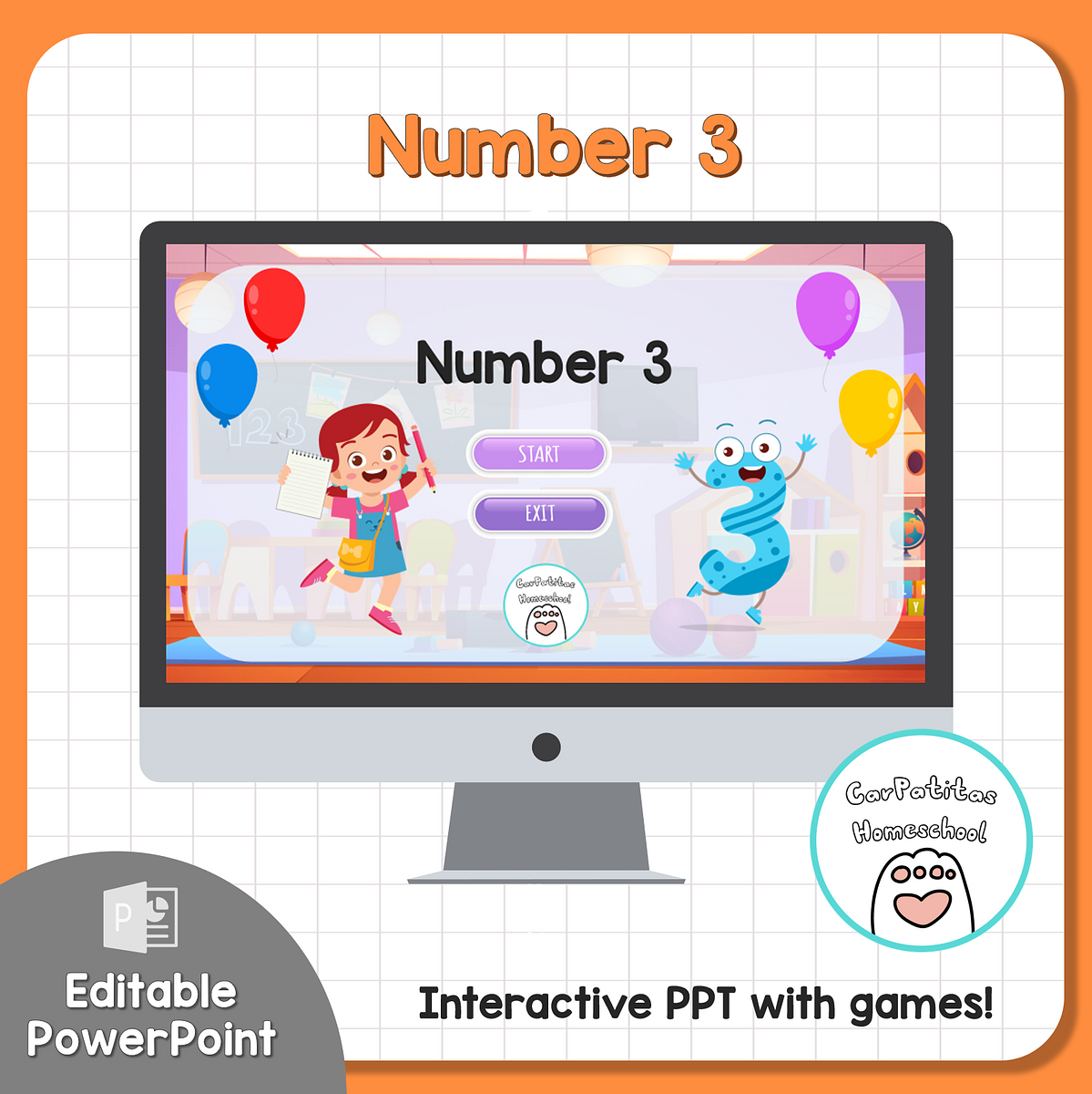 Number 3 PPT | Número 3 en Inglés | salduu.com