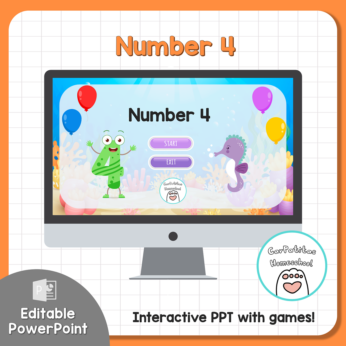 Number 4 PPT | Número 4 en Inglés | salduu.com
