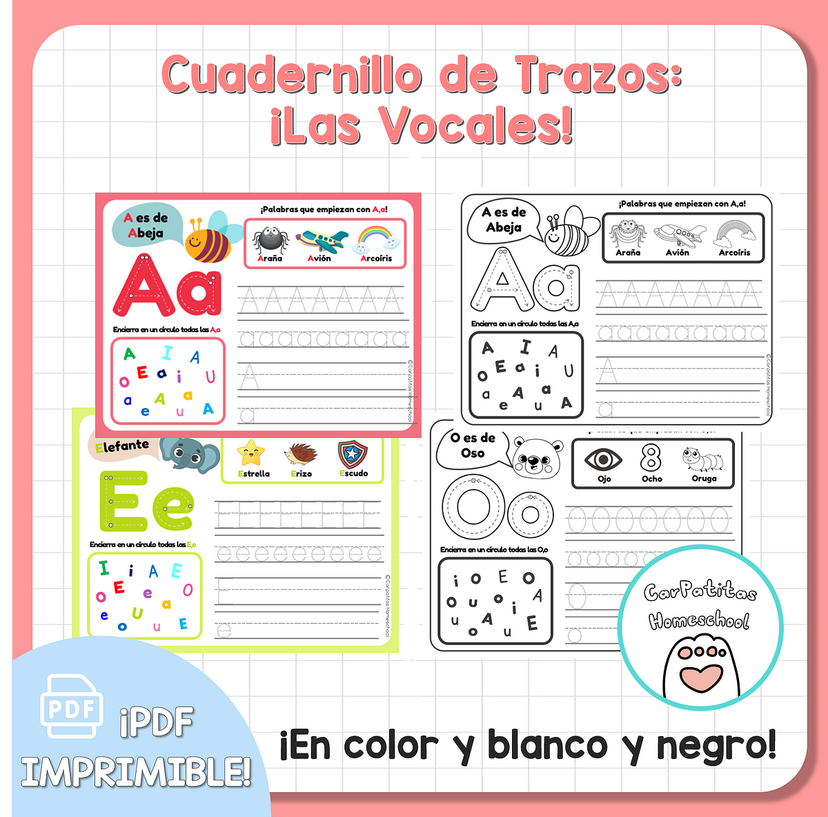 Cuadernillo Las Vocales Para Trazar | salduu.com