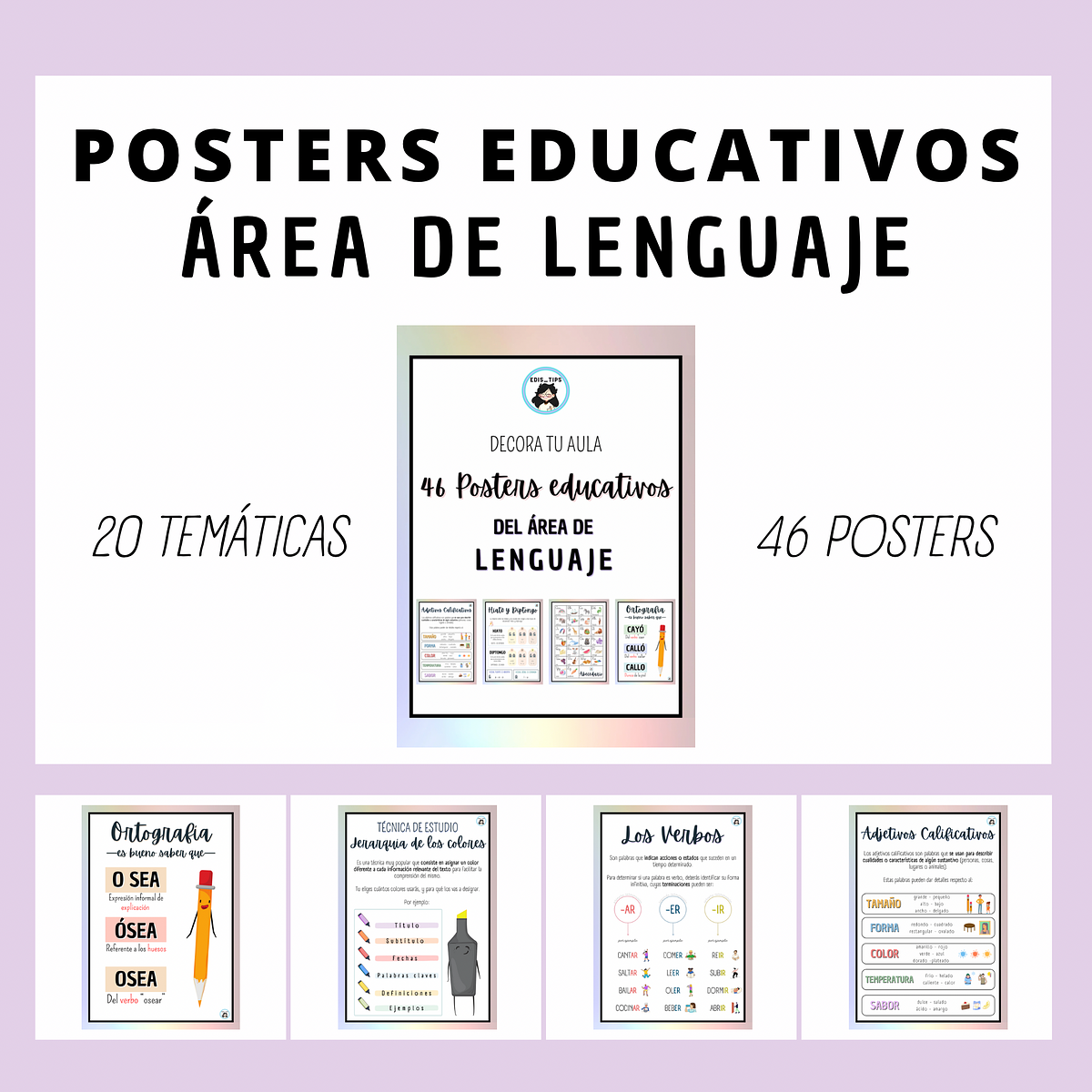46 POSTERS ÁREA DE LENGUAJE | salduu.com