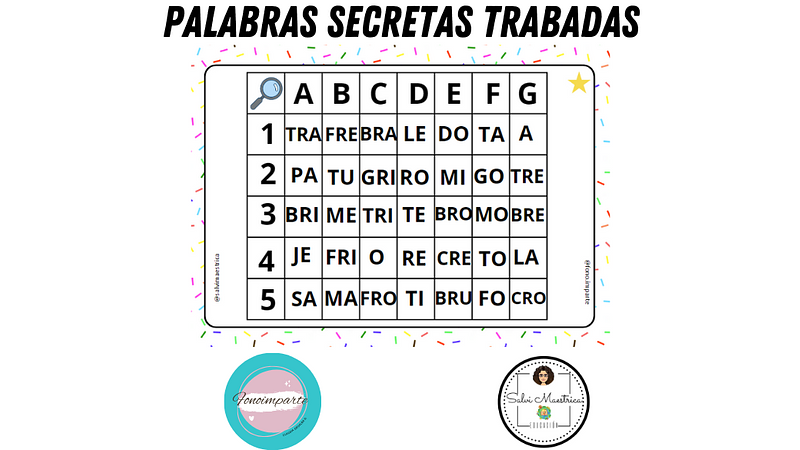 Palabras Secretas Trabadas | salduu.com