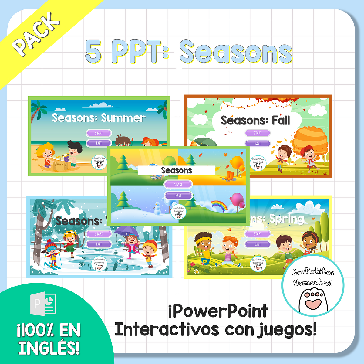 Pack Seasons: Estaciones en Inglés | salduu.com