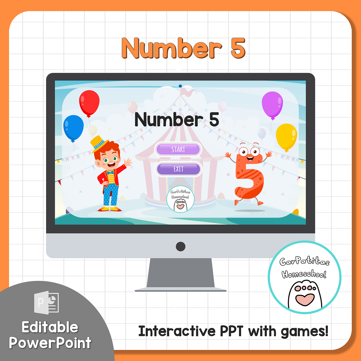 Number 5 PPT | Número 5 en Inglés | salduu.com