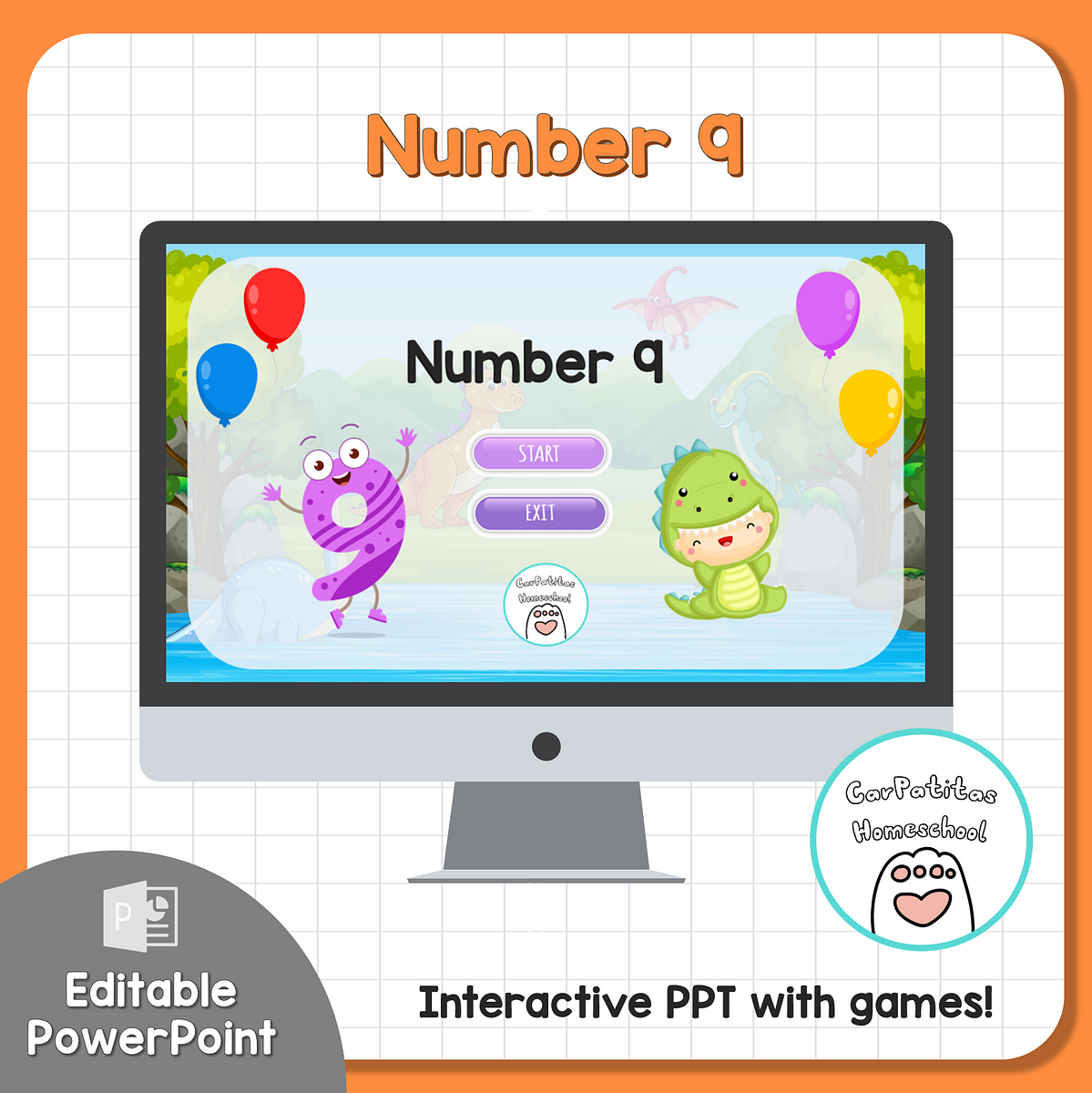 Number 9 PPT | Número 9 en Inglés | salduu.com