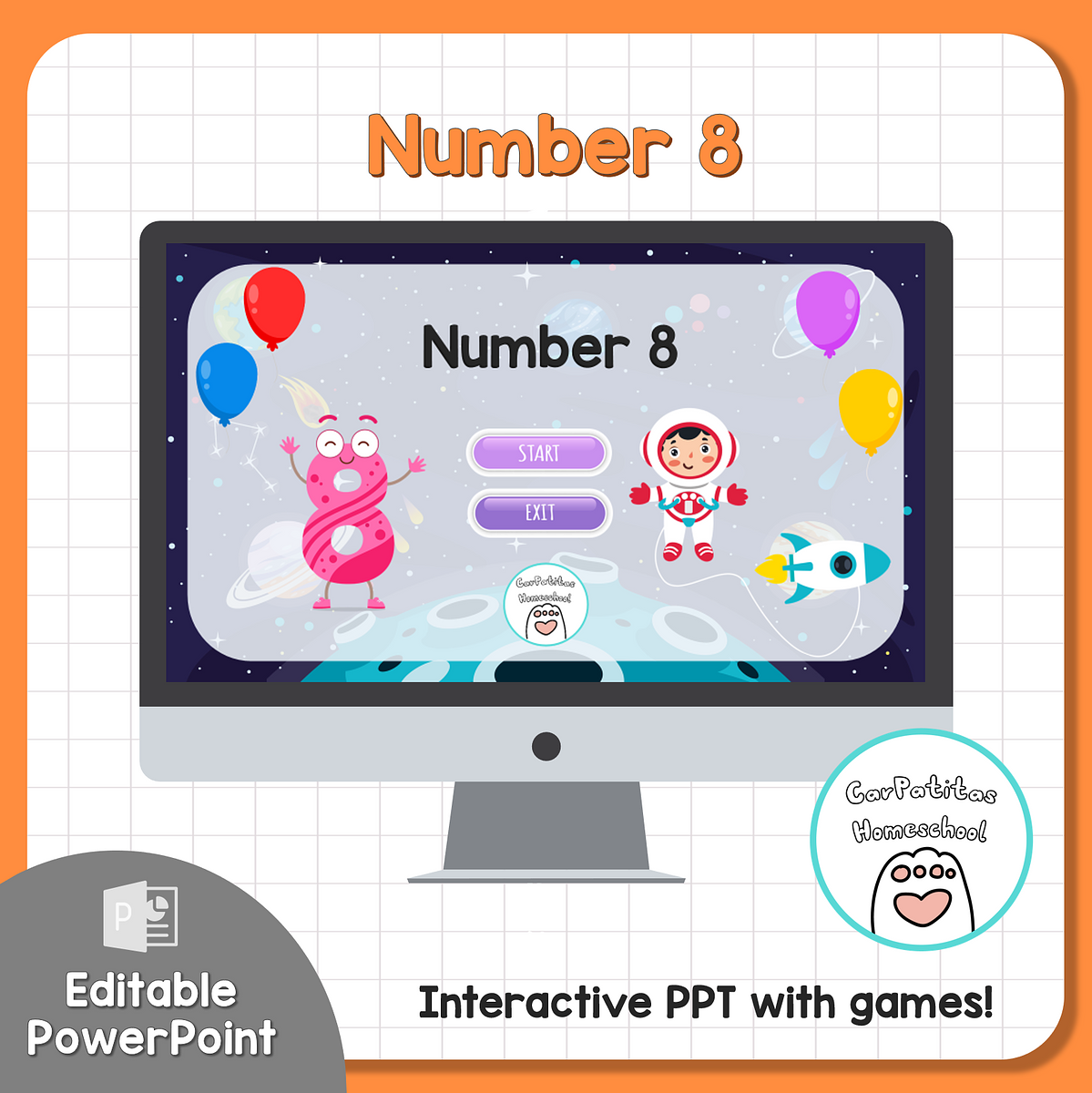 Number 8 PPT | Número 8 en Inglés | salduu.com
