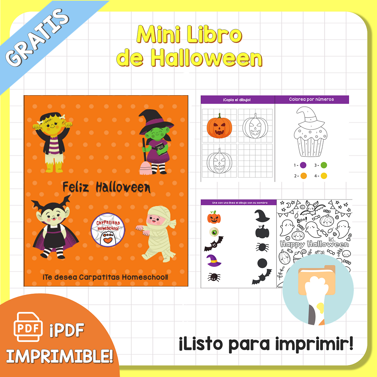 PDF Gratis: Mini Libro de Halloween | salduu.com