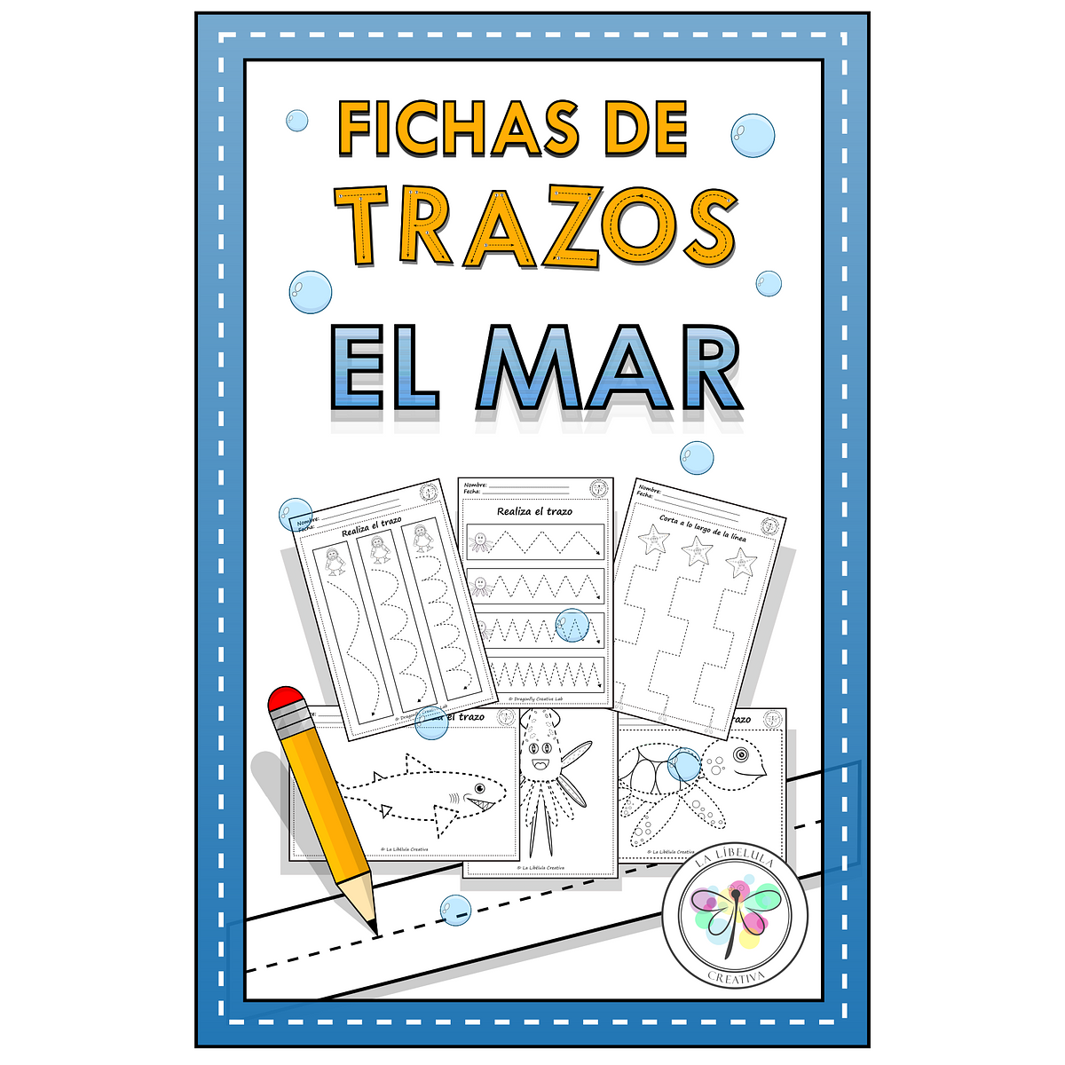 Spanish Worksheets Tracing Animals Sea Fish Trazos Animales Mar Peces ...