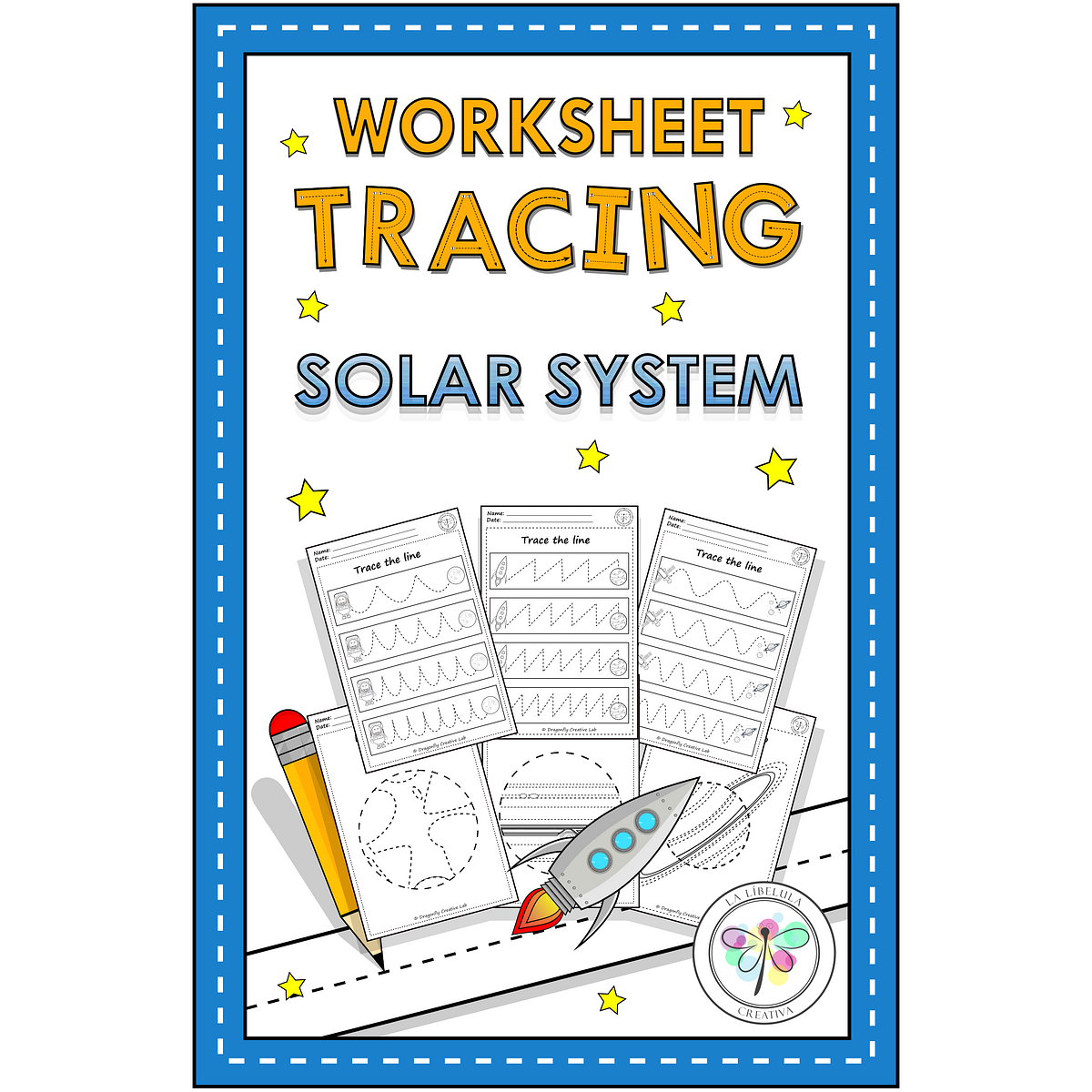 Worksheets Tracing Activities The Solar System Planets Fine motor ...