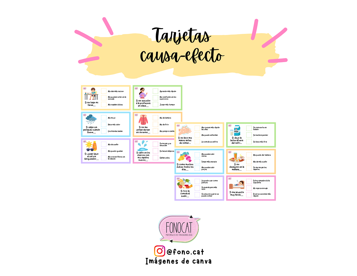 Tarjetas Causa-Efecto | salduu.com