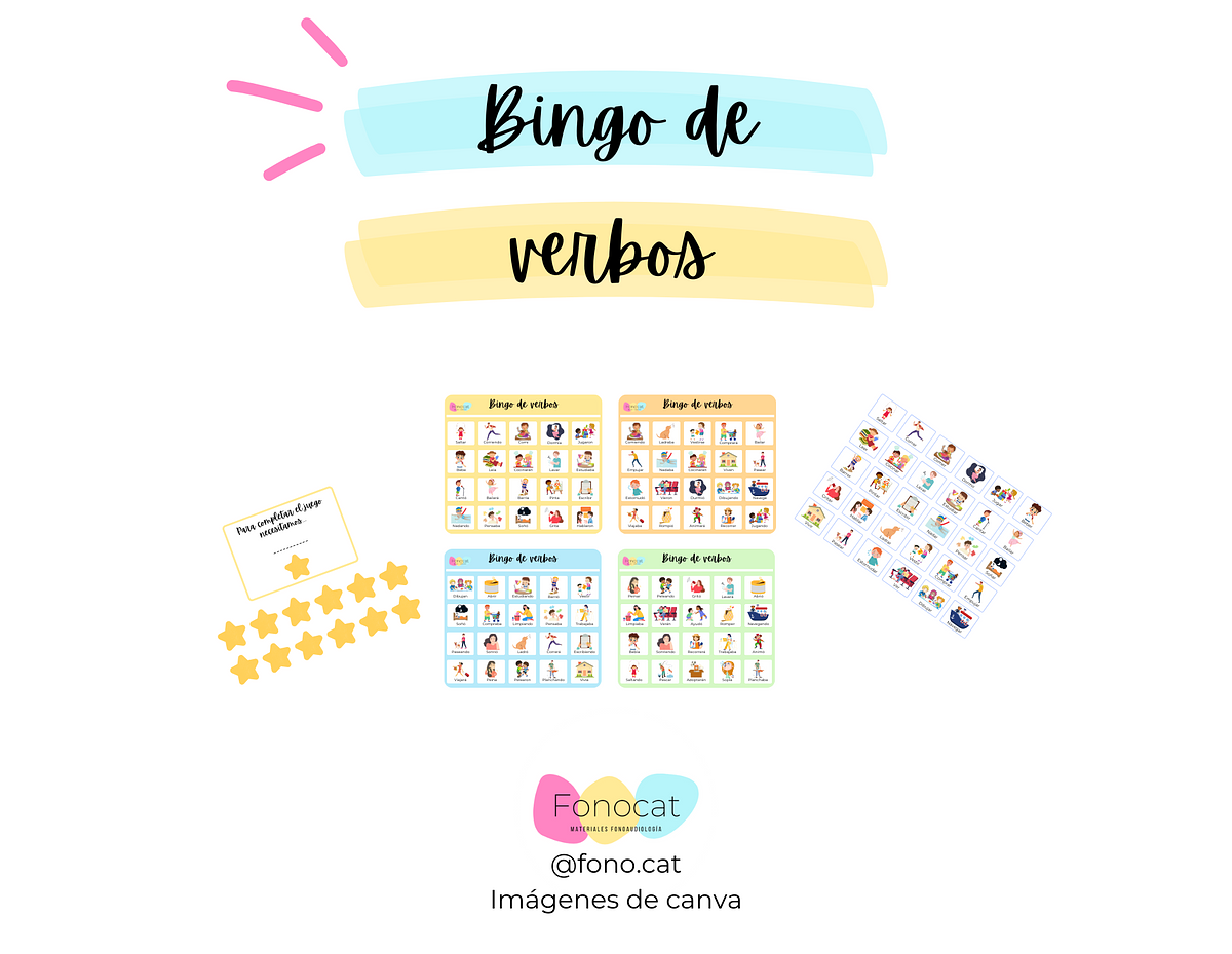 Bingo de verbos (para hacer oraciones)