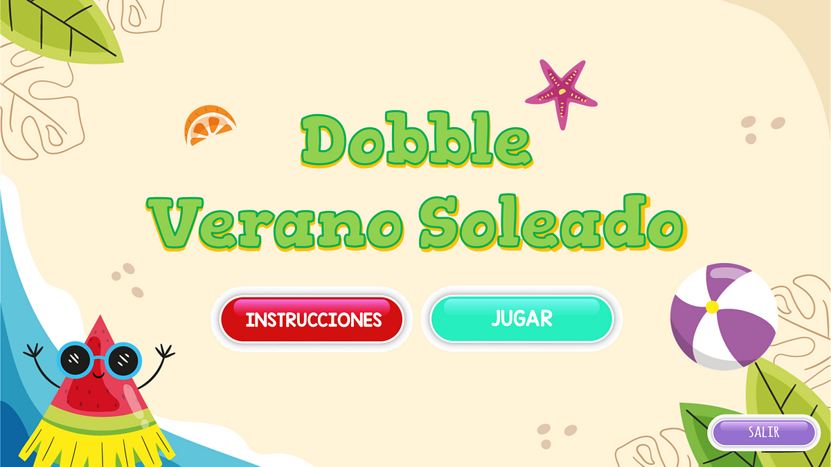 Juego de Verano Para Niños | Dobble de Verano Gratis | salduu.com