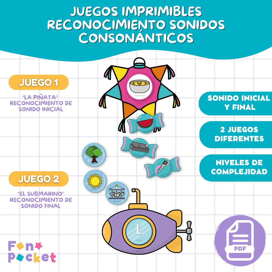 Juegos reconocimiento de sonidos consonánticos | salduu.com