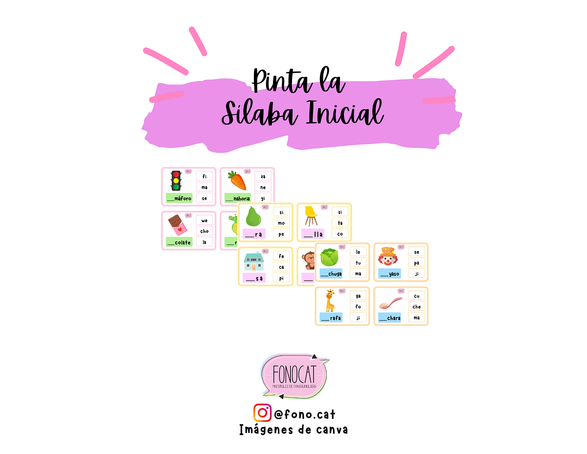 Pinta las Sílabas | salduu.com