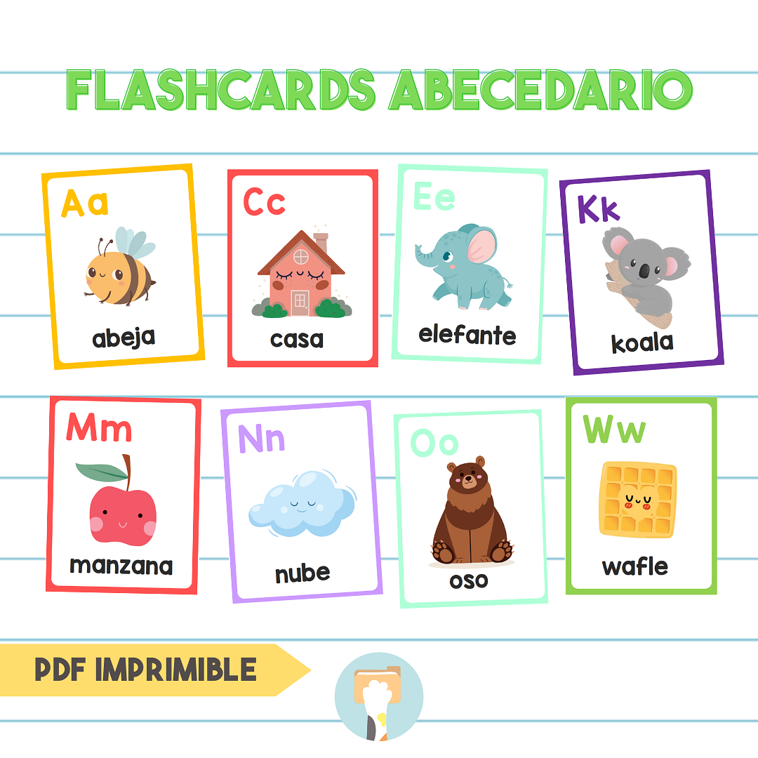 Flashcards Abecedario en Español | salduu.com