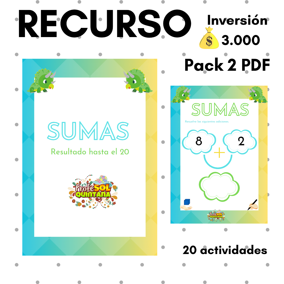 PACK SUMAS Y RESTAS (ámbito hasta 20) | salduu.com
